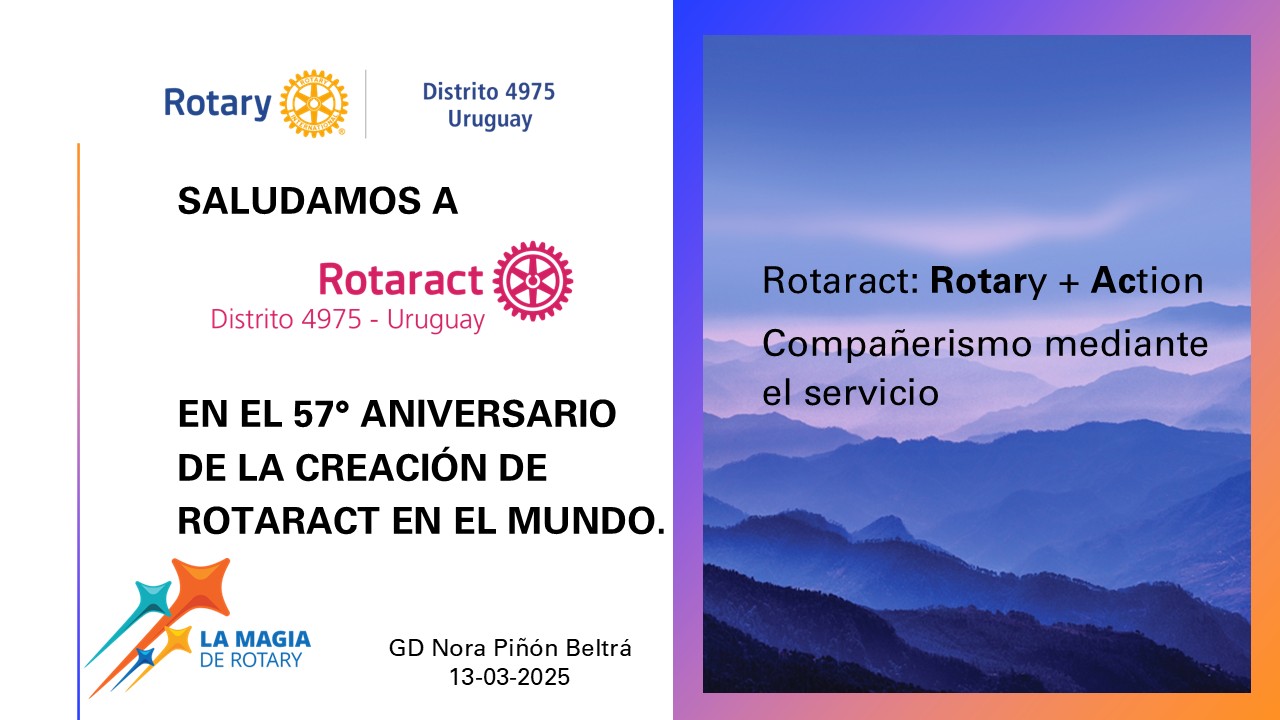 Celebramos 57 Años de Rotaract: Compañerismo y Servicio – Distrito4975.org